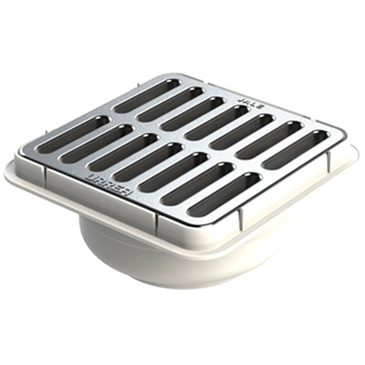 COLADERA CUADRADA UNIVERSAL CON REJILLA INOXIDABLE (184) | Plomería Selecta