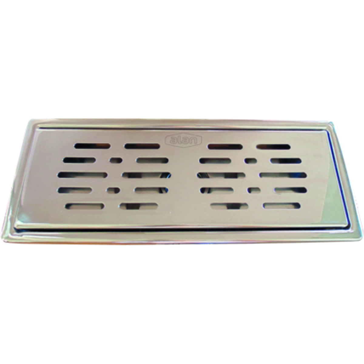 COLADERA RECTANGULAR DE ACERO INOXIDABLE CROMADA ALAN (240) | Plomería ...