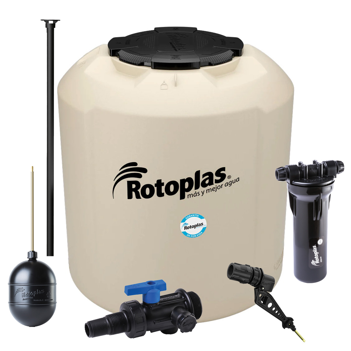 TINACO PLUS ROTOPLAS EQUIPADO 800 LITROS | Plomería Selecta